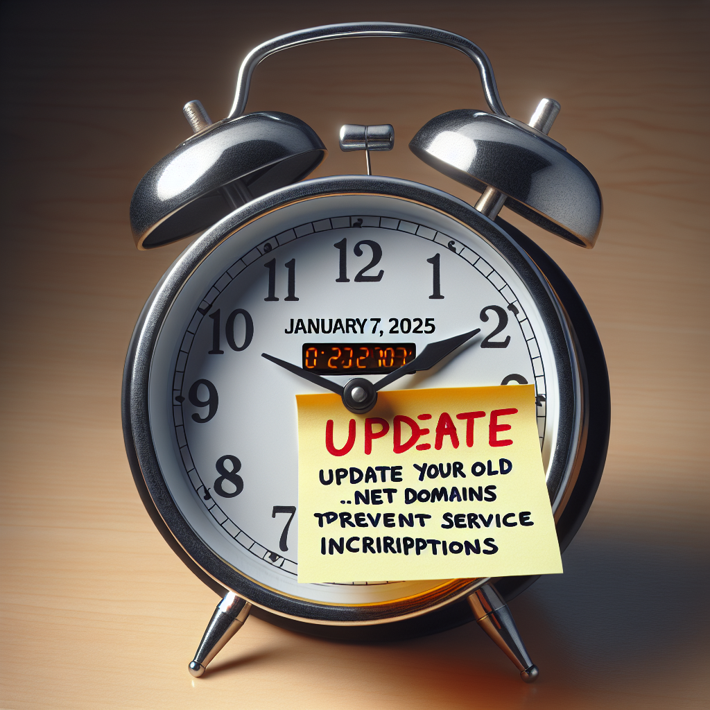 Urgent Reminder: Update Your Old .NET Domains by January 7, 2025 to ...